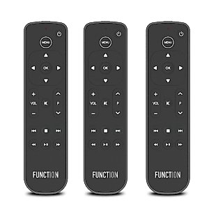 Function101 F101-ATVRM 3-Pack | Replacement Button Remote for Apple TV | Infrared Connectivity | 2 AAA Batteries Included