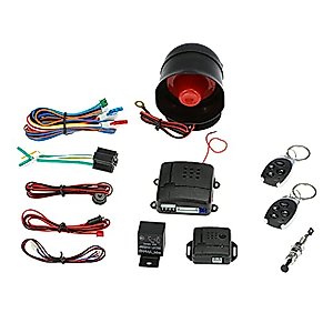 Universal 12V Auto Car Alarm，Weytoll Universal Car Vehicle Security System Burglar Alarm Protection Anti-Theft System 2 Remote