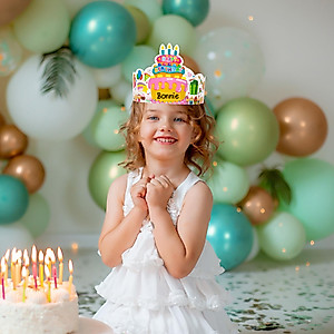 TENDFINE 36 Pack Birthday Crowns for Kids Colorful Paper Party Hats Birthday Crown Set for Teachers Students Classroom