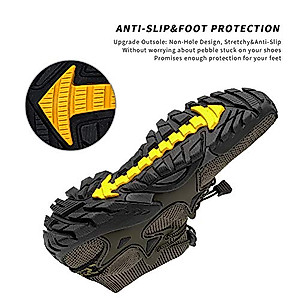 SOBASO Slip Resistant Hiking Shoes Trail Running Shoes Mens Slip on Sneakers Breathable Work Casual Athletic Gym Fitness Sport Workout go Walk Shoes Army Green