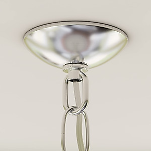 Kenroy Home Casual 3 Light Pendant ,20 Inch Height, 22 Inch Diameter with Brushed Steel Finish