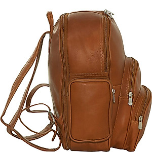 Piel Leather Expandable Backpack, Saddle, One Size