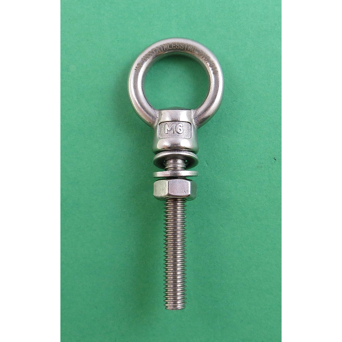 US STAINLESS 2 Pieces Stainless Steel 316 (Shape Type 307) M6 Lifting Eye Bolt 6mm x 40mm Marine Grade Pitch of 1