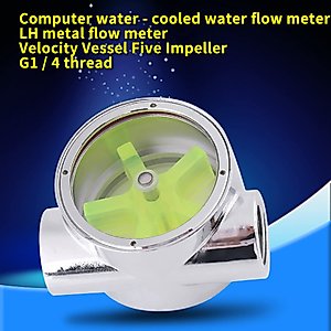 Oumefar Tungsten Alloy Standard Thread Computer Water Cooling Flow Indicator G1/4 Inch Visual Water Flow Indicator for Observing Water Flow Speed etc