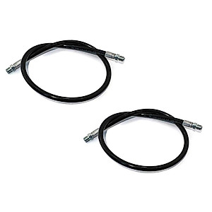 55020 Set of 2 High-Pressure Hydraulic Hoses fits Western Snow Plows Male Ends