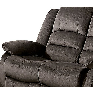 Homelegance Jarita Reclining Loveseat Polyester Fabric Cover, Chocolate
