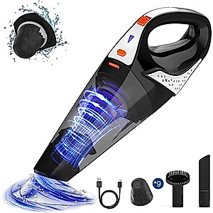 Hihhy Handheld Vacuum Cordless Car Vacuum Cleaner Rechargeable Lightweight Hand Held Small Portable Vac with USB-C Charging