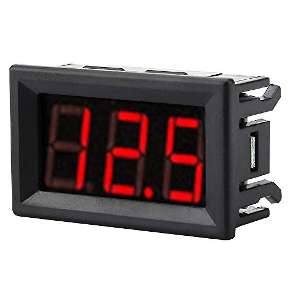 Digital Voltmeter, 3 Wire LED Panel Digital Display Voltage Meter with Reverse Protection DC 0-100V Red Blue Green Yellow(Red)
