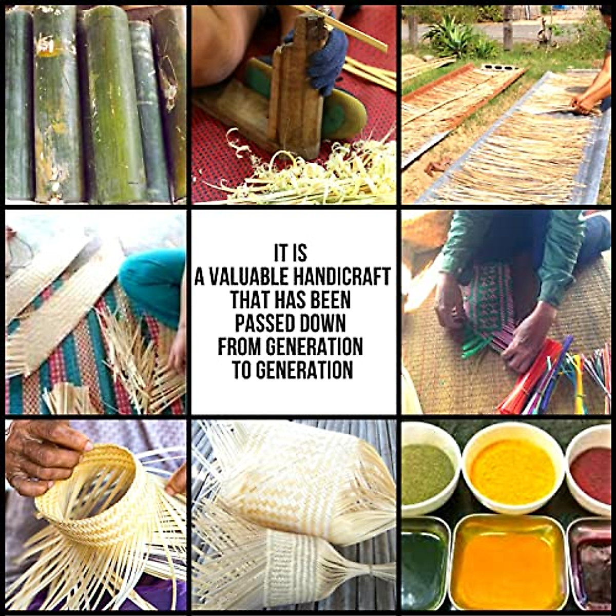 FOREVER 1 – Sticky Rice Basket 3.5 (3) x 3.5 (3) Inches, Kratip Bamboo Steamed Sticky Rice Container, Thailand Handmade Serving Basket, Original Bamboo Color, Thai and Laos Kratib for Home, Restaurant