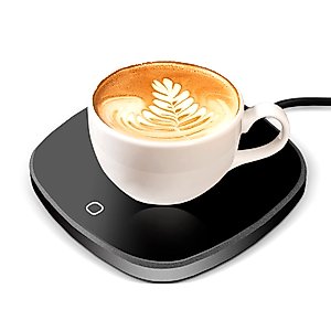 Coffee Mug Warmer, Coffee Cup Warmer for Desk with Auto Shut Off, Electric Beverage Warmer with 2 Temperature Settings, Candle Wax Cup Warmer Heating Plate for Hot Tea, Water, Cocoa, Milk