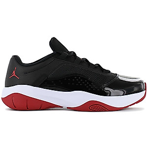NIKE Men's Jordan 11 CMFT Low Bred Black/White-Gym Red (DM0844 005) - 10.5