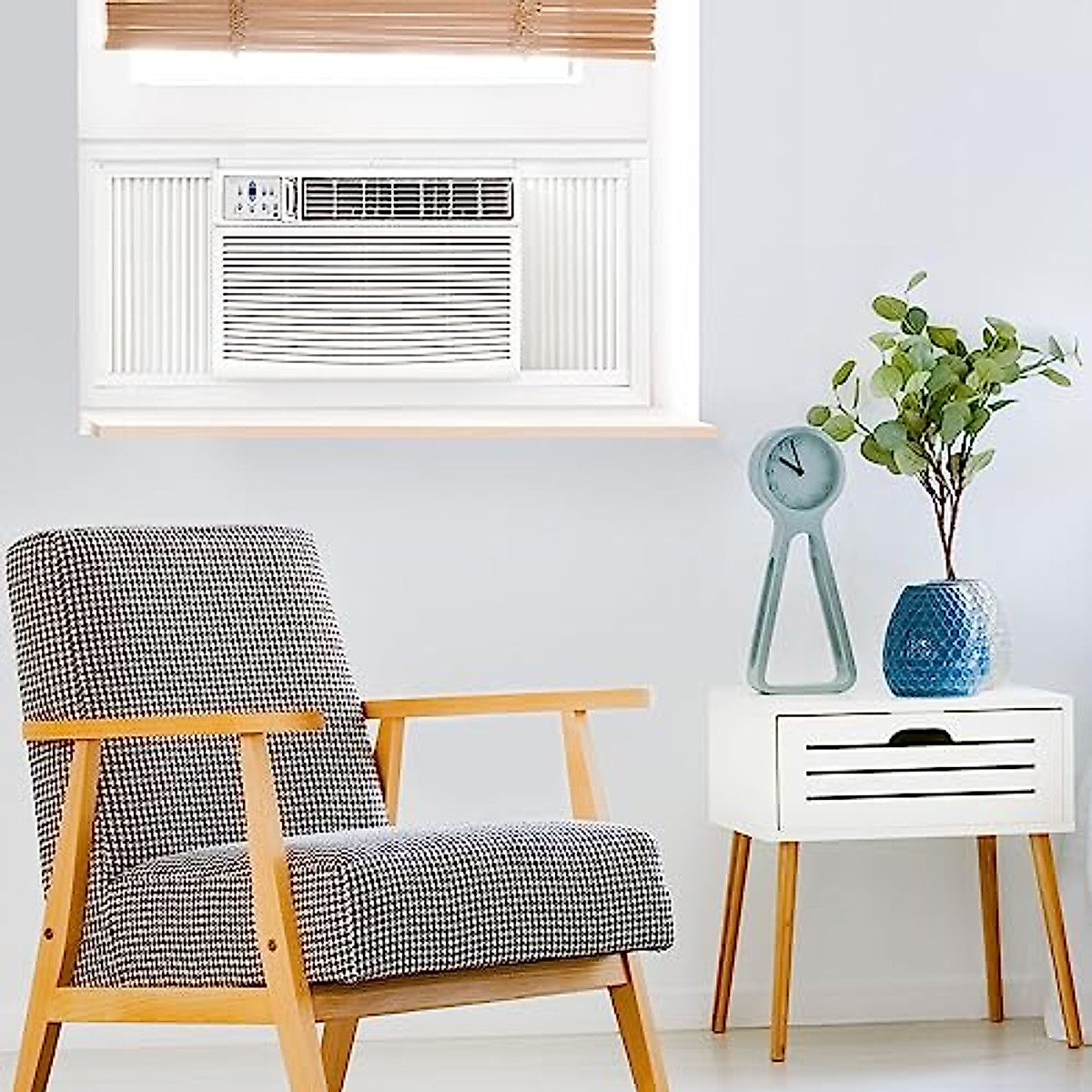 Keystone 18,000 230V Window Air Conditioner, 16,000 BTU Supplemental Heating, Sleep Mode, Remote Control, 24H Timer, AC for Rooms up to 1000 Sq. Ft., KSTHW18A, 18000, White