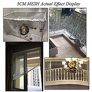 banister guard net Child Safety Net, White Soccer Net, Interior Decoration Net Outdoor Protection Partition Fence, Cargo Net, Cat Net Used for Balcony Railing Banister Stairs Playground Climbing