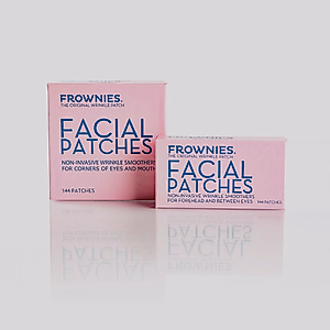 FROWNIES Forehead and Between the Eyes Facial Patches - Hypoallergenic Patches to Smooth & Soften Forehead Horizontal & Eleven Lines - For Overnight Use, 144 count