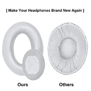 Hoxiver Earpads Cushions Replacement for Bose QC35 (QuietComfort 35) & QC35ii Headphones Ear Pads,Soft Protein Leather,Noise Isolation Foam(White)