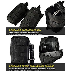 YAKEDA Outdoor Tactical Airsoft Vest Adjustable Fit Adult (Black)