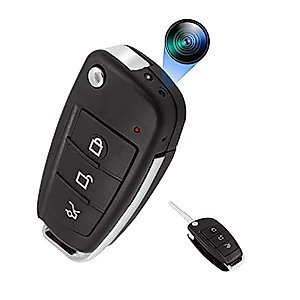 Hidden Camera Car Key, Spy Car Fob Camera, 1080P HD Portable Security Camera with Night Vision, Motion Detection, Loop Recording for Indoor/Outdoor Family Kid Elderly Safety up to 64GB, No WiFi
