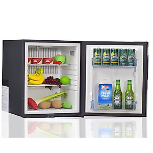 SMETA Compact Refrigerator Lockable for Semi Truck RV Apartment Dorm Office, 1.7 Cu. Ft Mini Fridge with Lock for Beverage, Quiet, Reversible Door