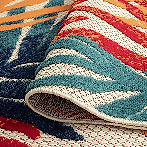 Large Jute Water Resistant Indoor Outdoor Rug 8x10 - Modern Outdoor Rugs for Patio, Entryway, Deck, Porch, Camping, RV - Outside Area Rug