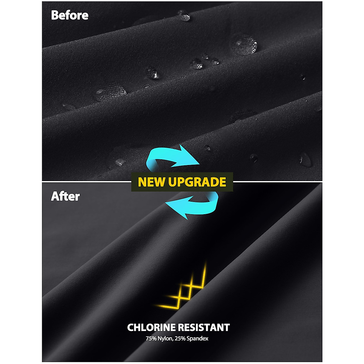 G Gradual Women's 5" High Waisted Swim Board Shorts with Phone Pockets UPF 50+ Quick Dry Beach Shorts for Women with Liner(Black, Large)