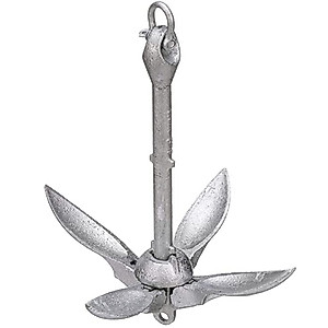 ISURE MARINE Galvanized Folding Kayak Anchor Grapnel 0.7KG/1.5lbs- Boating Accessories for Kayaks, Canoes, Paddle Boards, & Small Watercrafts
