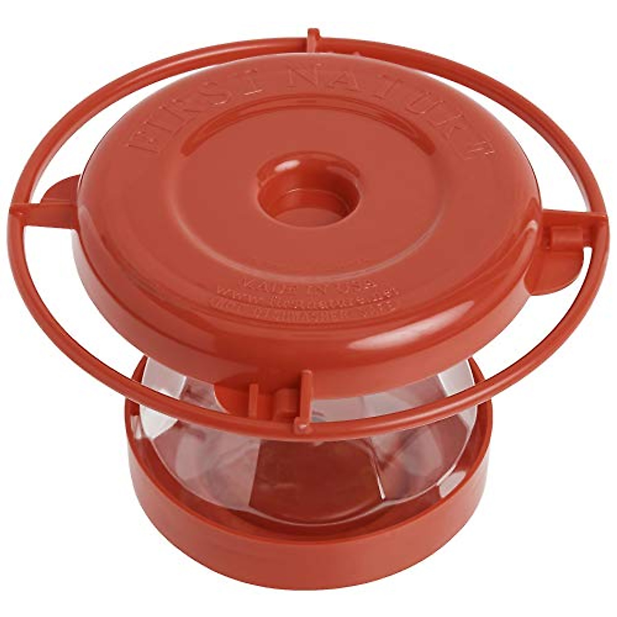First Nature 993091-546 16 oz. Hummingbird Flower Feeder , Red
