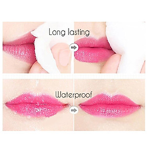 Btspring Clear Flower Jelly Lipstick, 6 Packs Nutritious Moisturizer Lip Balm Temperature Color Change Lipstick Matte Long Lasting Lip Gloss (Pink)