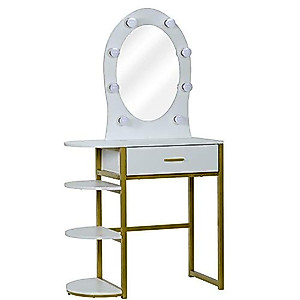 NJSV Vanity Set Makeup Table Vanities Quir Vanity Desk Makeup Vanity Side Tables Bedroom Vanity Table Portable Desk Vanity Set