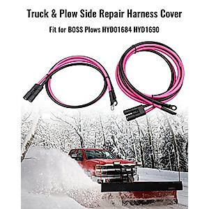 NTSUMI Truck and Plow Side Repair Harness Kit Replace HYD01684 HYD01690 Fit for BOSS Plows, Snow Plow Power Ground Cable Truck Plow Side