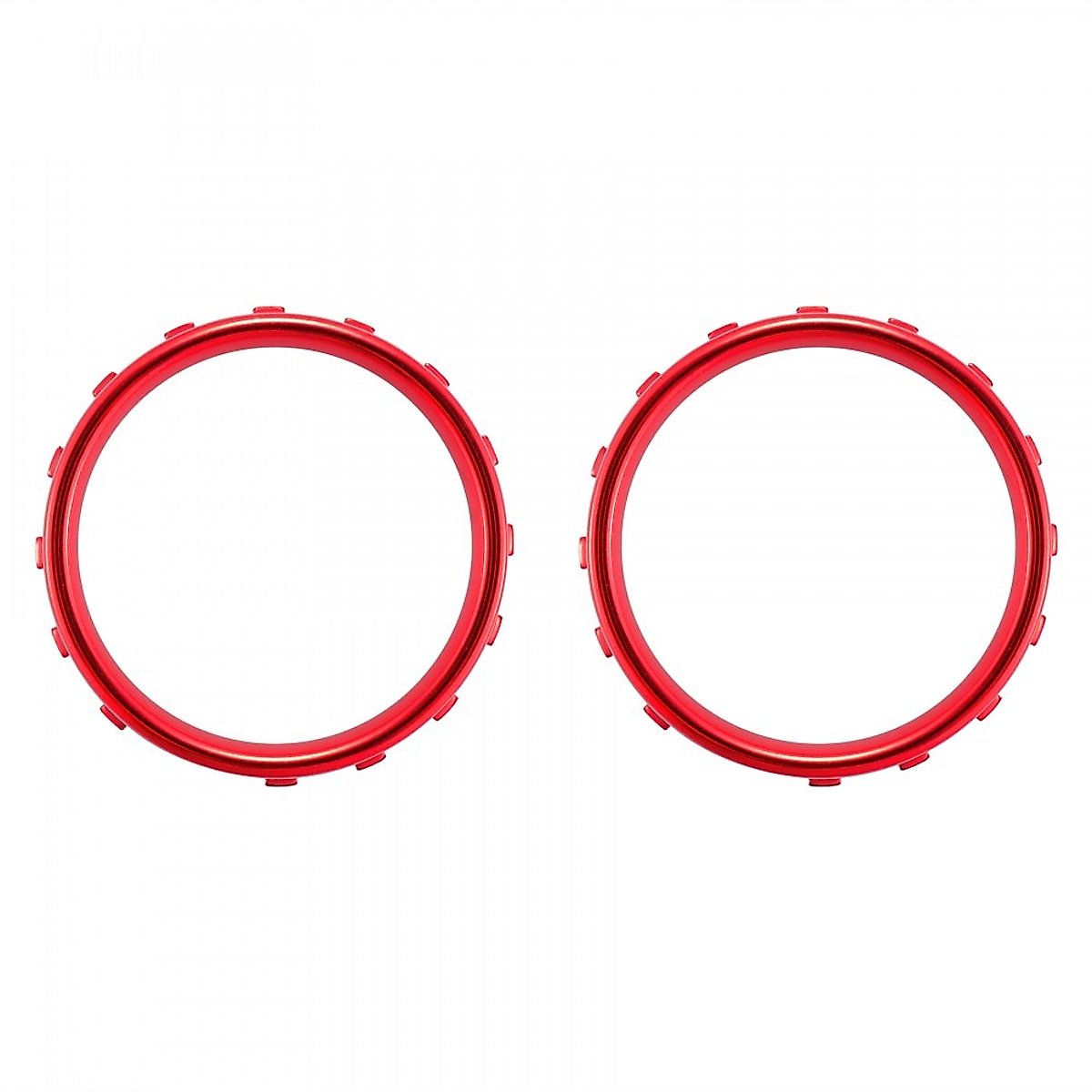 eXtremeRate Matte Chrome Red Accent Rings Accessories for Xbox One Elite Controller, Replacement Parts Profile Switch Buttons for Xbox One Elite Controller (Model 1698) - Pack of 2