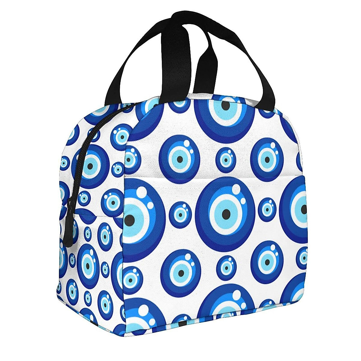 ZFYIPOK Evil Eye Turkish Eye Bead Lunch Bag, Stylish and Functional Lunch Box Perfect Size for Women, Teen Girls, and Boys