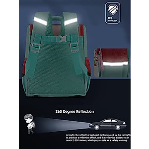 Qckarobe Toddler Backpack for Boys, Small Backpack for Little Kids, Kindergarten Backpack Preschool Bookbag for Boy 3-6, Lightweight Cute Crocodile Schoolbag Blue Children Travel Bag 12''