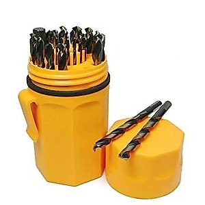 Norseman Super Premium Magnum 29 Piece Drill Bit Set - Orange Ultradex - 46962-135 Degree Split Point - Round Shank With Three Flats