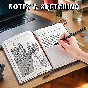 Fetinar 2025 Leather Vintage Journal Notebook,300 Pages,Leather Softcover Lined Journal Notebooks for Women Men,Notebook Journals for Writing Travel,Business,Office,Grey