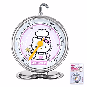 CHEFMADE Hello Kitty Mechanical Oven Thermometer, 2.75-Inch Stainless Steel Instant Read Oven Monitoring Thermometer for Baking