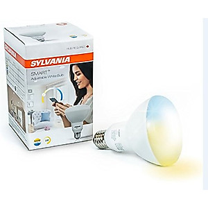 SYLVANIA SMART Zigbee Adjustable White BR30 LED Light Bulb for Alexa / Google Assistant, 9.5W, 2700K - 6500K, Hub Required - 1 Pack (73740)