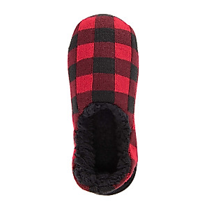 MUK LUKS Men's John Slippers, Red/Black, Large