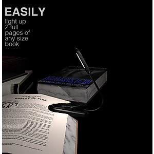 Book Light, PERFECTDAY 12 LED USB Rechargeable Reading Light with 3-Level Brightness for Eye Protection Night Reading Lamp
