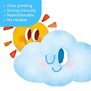 DECOWALL DS9-8056 Numbers Crayons Weather and Shape Wall Decals Stickers Kids Nursery Classroom Bedroom Room décor playroom Stick Peel Educational Removable Colorful Living Decal Animal Learning