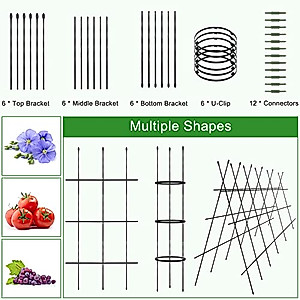 2 Pack Garden Trellis Plant Trellis Flower Trellis Tomato Cages for Garden, 48" Multi-fuction Trellis Climbing Plant Trellis for Potted Plants