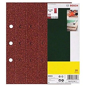 Bosch Home and Garden 2607017108 Sanding Sheet-Set for Orbital Sanders, Red, 93 x 230 mm