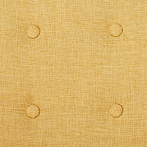 CHRISTOPHER KNIGHT HOME Mason Mid-Century Modern Tuft Back Recliner (Qty of 1, Fabric/Muted Yellow).