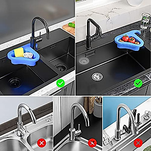 Swan Drain Basket Sink 2pcs Kitchen Sink Drain Basket Multipurpose Basket Kitchen Triangle Sink Filter Kitchen Sink Strainer Basket Blue and Yellow LB000315