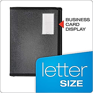 Cardinal Easel ShowFile Presentation Book, 20 Pockets, Holds 40 Letter-Size Sheets, Horizontal Display, Customizable Cover, Black (52132)