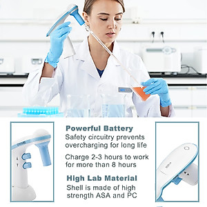 ONiLAB Electric Pipette Controller,Automatic Motorized Pipette Filler, Electric Pipettor, 0.1-100ml,Adjustable Speed