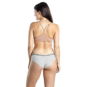 Emprella Cotton Underwear Set for Women, 5 pcs Pack Seamless Women's Underwear, Cheeky Hipster Panties, Solid Bliss, Medium