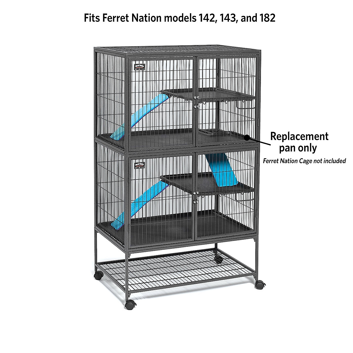 Midwest Homes for Pets 143PAN Replaement Pan for Nation Cages, 34.5 x 22.5 x 1.125