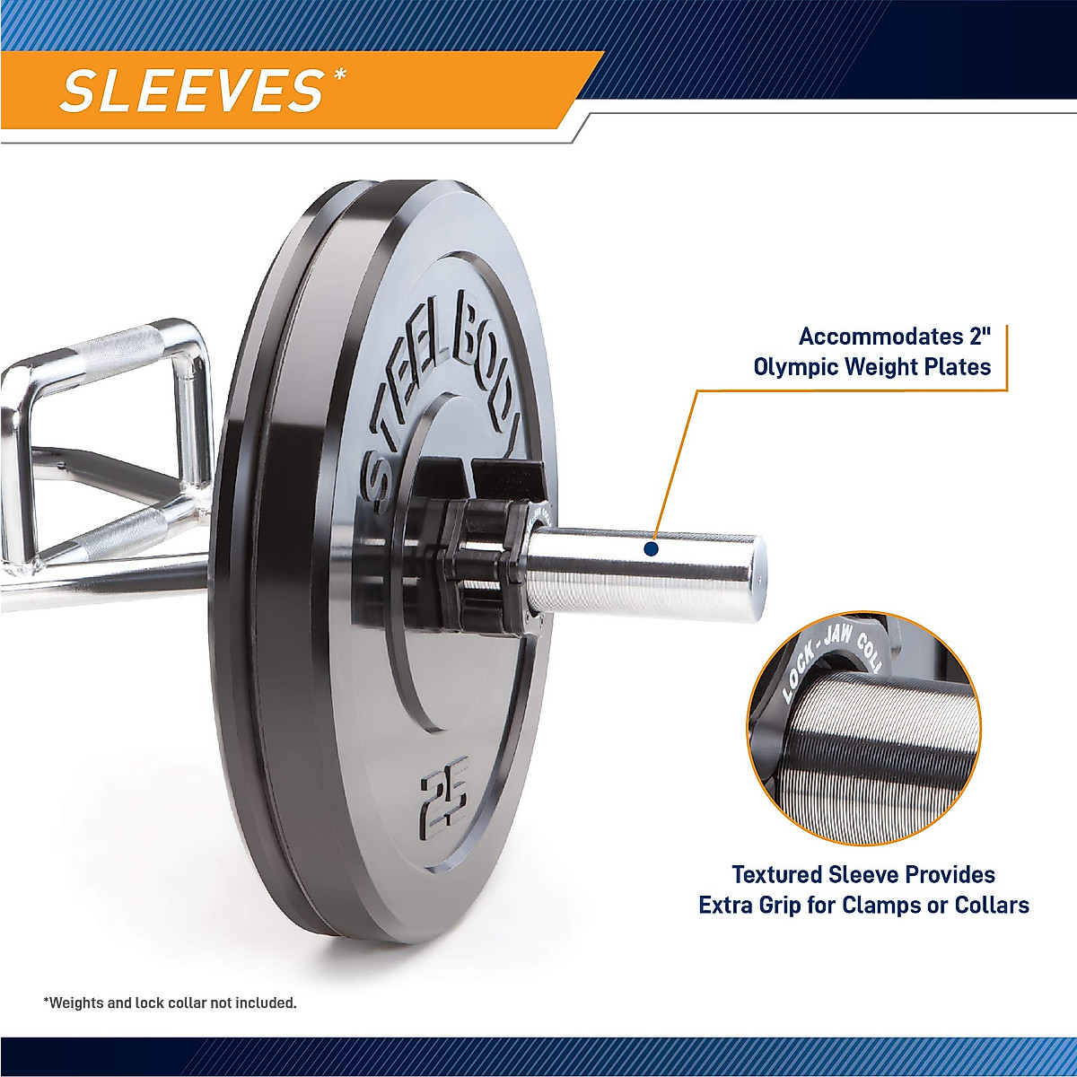 Marcy Olympic Hex Bar, Trap Bar for Squats, Deadlifts and Shrugs, Chrome-Plated Finish HTB-6921