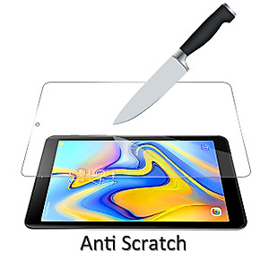 Orzero (2 Pack) Tempered Glass Screen Protector Compatible for Samsung Galaxy Tab A 8.0 inch 2018 (Only Fits for SM-T387 Model), 9 Hardness HD Anti-Scratch Full-Coverage