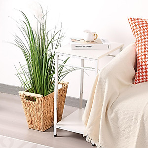 OUTBROS Wicker Waste Basket,Handwoven Wicker Trash Can with Handles,Water Hyacinth Wicker Waste Basket,Used for Bathroom, Living Room,Kitchen, Bedroom,Water Hyacinth,1-Pack